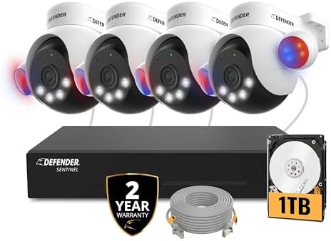 Amazon.com : Defender Exclusive Bundle: AI Powered Sentinel 4K Wired ...