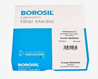 Borosil Filter Papers 125 mm, Qualitative Round Sheets (Pack of 100 ...