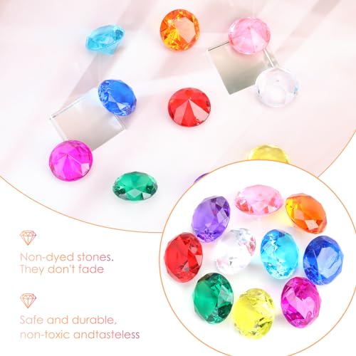 TWOBUD 8 Pcs Big Size Kids Acrylic Diamond Gems Jewels Pirate Gems Set ...