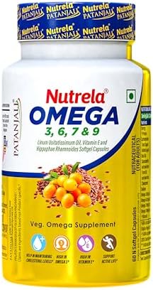 NUTRELA Patanjali Omega 3 6 7 9 Vegetarian Softgels