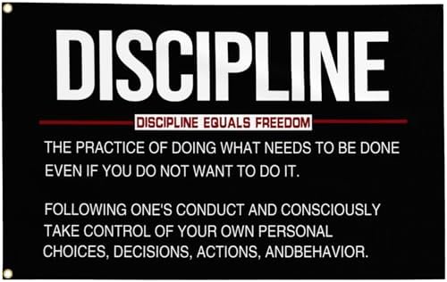 Amazon.com: Shuitouk Discipline Motivational Flag 3x5 Ft Discipline ...