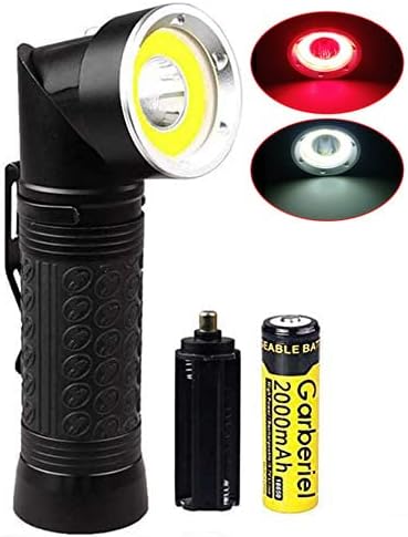 Led Torch Magnetic USB Rechargeable, Super Bright 2 Color Red & White ...