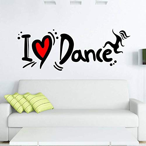 Buy I Love Dance Motivate Dance Wall Sticker/Dance Academy Wall Sticker ...