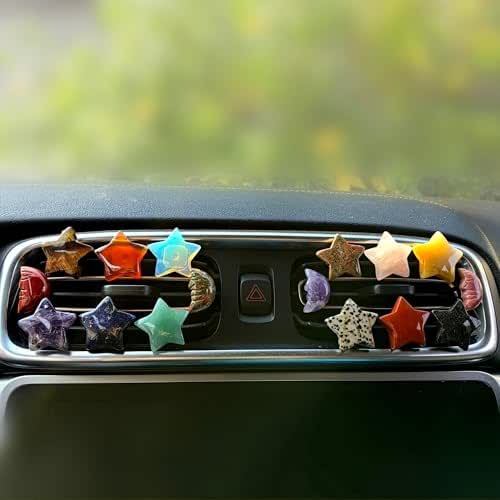 Amazon.com: Crystal Car Vent Clips Crystal Star Moon Car Outlet ...