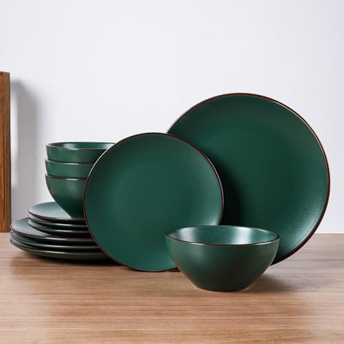 Amazon.com | Stone Lain Brasa Modern Stoneware 16 Piece Dinnerware Sets ...