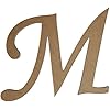 Amazon.com: 24" Wooden Monotype Font Craft Letter M Unfinished, Blank ...