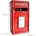 ACL Wall-Mounted Lockable Post Box - Red Mailbox with Durable Cast Iron ...