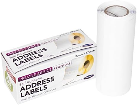 100 Large Self Adhesive Address Labels On a Roll, 90 x 120mm, White ...