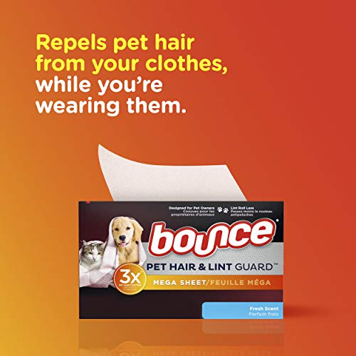 Bounce Pet Hair And Lint Guard Mega Dryer Sheets For Laundry Fabric bounce-pet-hair-and-lint-guard-mega-dryer-sheets-for-laundry-fabric
