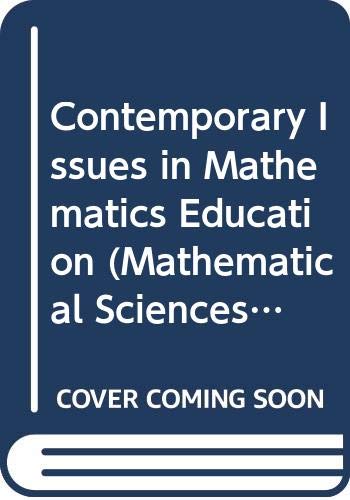 Amazon.com: Contemporary Issues in Mathematics Education (Mathematical ...