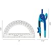 Amazon.com: Fiskars Geometry Set, Compass and Protractor Set, Color ...