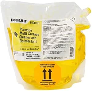 Amazon.com: Ecolab Peroxide Multi Surface Cleaner and Disinfectant, 2 Liter (1) Pk : Industrial ...