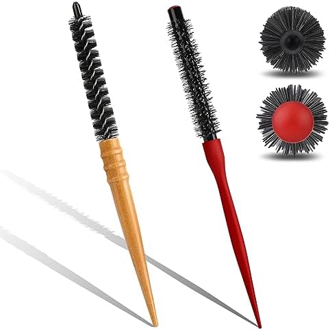 Amazon.com : 2 Pcs Small Round Hair Brush for Blow Drying Nylon ...