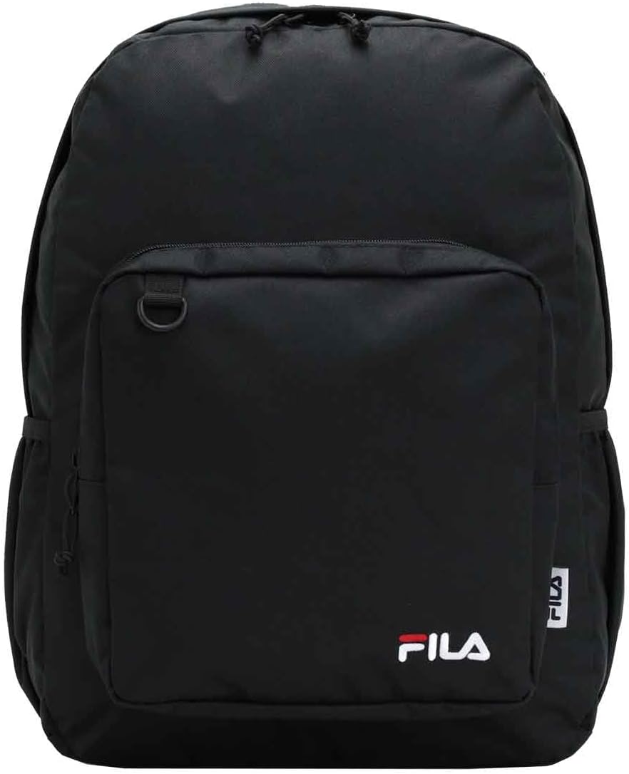 Amazon | [フィラ] リュックサック デイパック ライトロゴ B4 23L メンズ レディース FIB-1351 (ブラック／レッド) | FILA(フィラ) | メンズ