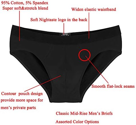 Nightaste Slip en Coton d'hommes de Taille Basse sous-vêtements Ultra ...