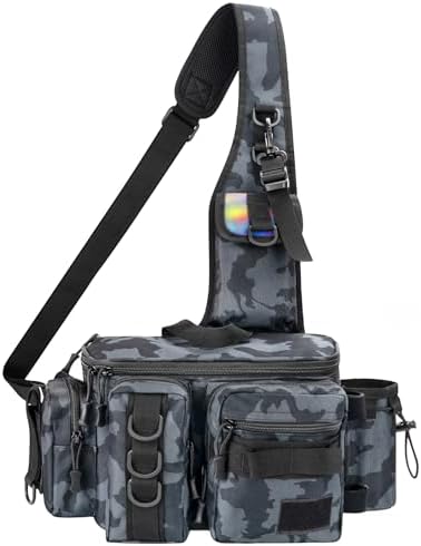 Amazon.com: THKFISH Fishing Tackle Bag Fly Fishing Bag Sling Pack ...