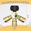 Amazon.com : Aekops 3 Way Propane Splitter QCC/POL with Gauge and Shut ...