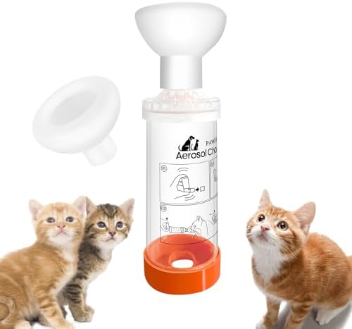 PAWFECTJEE Upgraded Cat Inhaler Spacer with 2 Silicone Masks - Portable ...