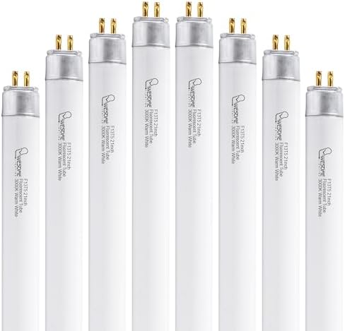 Wesome Lighting 8 Pack 21 Inch F13T5/WW Fluorescent Light Bulb, 3000K ...