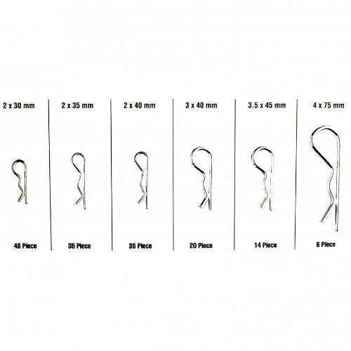 Spring Cotter Pins 150 Pieces Assortment 30-75 mm Safety Clip Simple ...