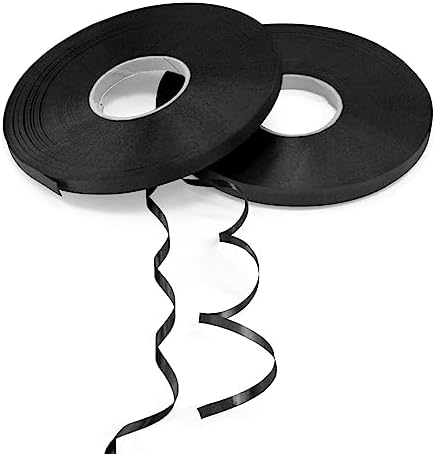 Yiran 2 Rolls Gold Balloon Ribbon 8mm, 50m/roll Gold Ribbon Gold ...