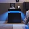 Amazon.com: DobleCliCli LED Nightstand with 2 Drawers Modern Night ...