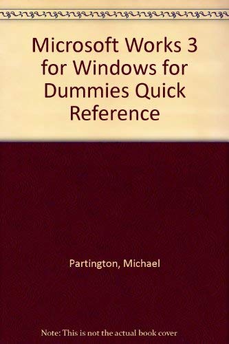 Amazon | Microsoft Works 3 for Windows for Dummies: Quick Reference ...