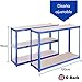 G-Rack Garage Shelving Unit: 180cm x 120cm x 40cm | Single bay, Blue 5 ...