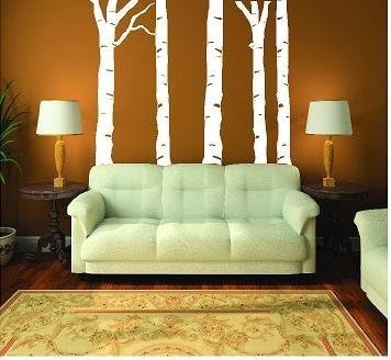 Amazon.com: Birch Trunks Tree Vinyl Wall Paper Decal Sticker