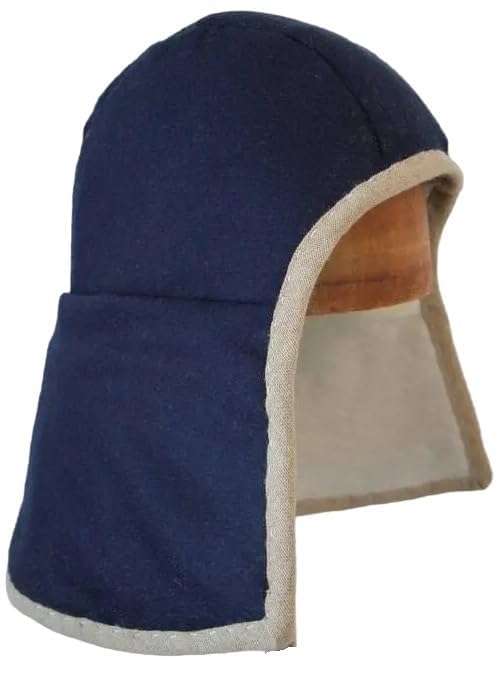 Amazon.com: Medieval Arming Cap, Padded Coif Hood, Cotton, Blue ...