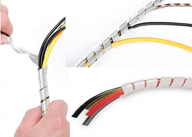 3mm 10Meters Spiral Sleeve Wrap and Wire Organizer Band Electric Wires ...