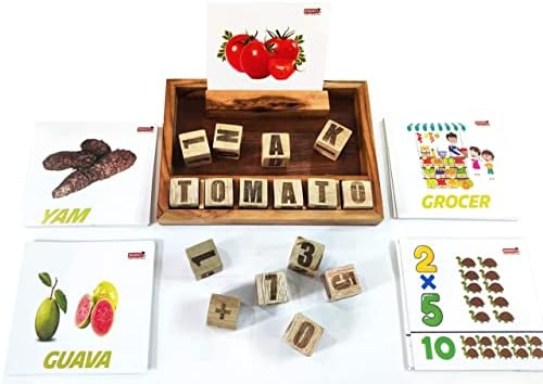 Buy Wonderhood Wooden Phonics Based Spelling Game with Words Flash ...