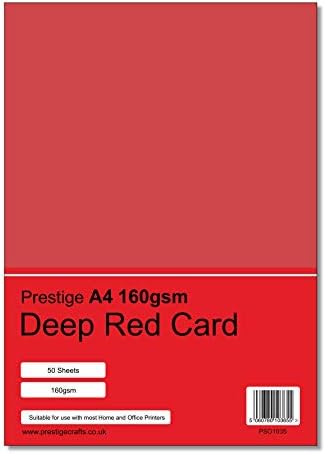 House of Card & Paper A4 220 GSM Coloured Card - Red (Pack of 100 ...