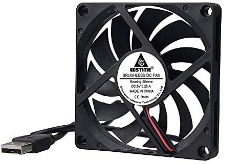 Amazon.com: GDSTIME 5V USB 90mm Fan, 92mm x 92mm x 25mm Brushless DC ...