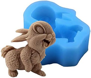 Amazon.com: 2Pcs Rabbit Fondant Mold Easter Silicone Rabbit Mold for ...