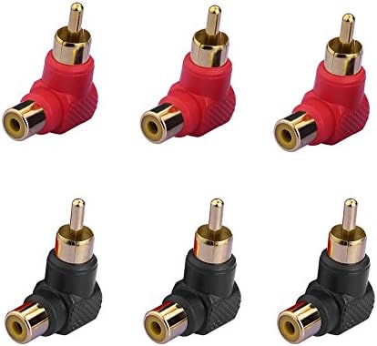 Amazon.com: Eightnoo RCA 90 Degree Adapter, 6Pcs Right Angle Adapter ...