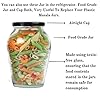 Buy Ventuos-1000ml Big Pot Shaped Glass Barni with air tight black lid ...