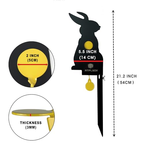 Snapklik.com : Metal Rabbit Reset Target, Air Rifle Animal Silhouette ...