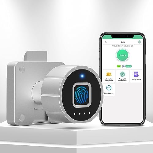 Fingerprint Cabinet Lock, Smart Biometric Cabinet Password Lock with ...