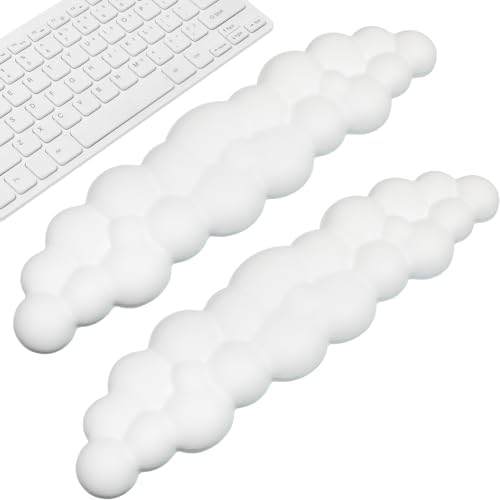 Amazon.com : Copkim 2 Pcs Cloud Wrist Rest Keyboard PU Leather Keyboard ...