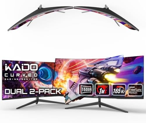 Amazon.com: Kado Dual Gaming Monitor Setup - 2-Pack 34" Curved 1500R 21 ...