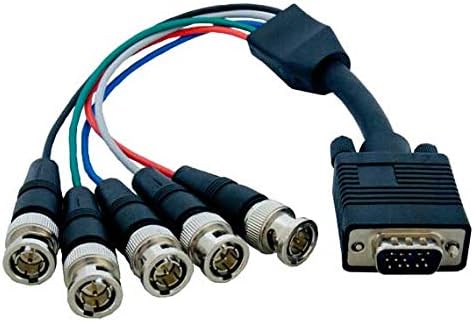 Amazon.com: Cable Leader 1ft VGA HD15 to 5 BNC RGBHV Monitor Cable (M/M ...
