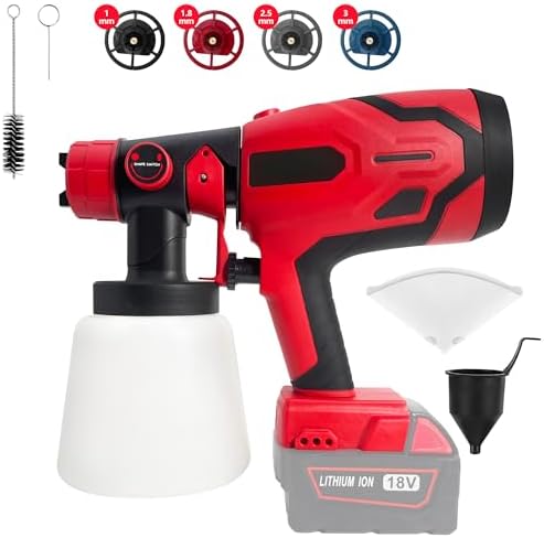 Amazon.com : RUITTEFOUM Cordless Paint Sprayer for 18V Milwaukee M18 ...