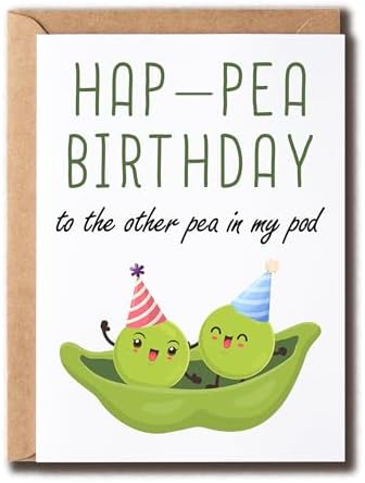 Amazon.com : BNJDesigns Hap-pea Birthday to the other pea in my pod ...
