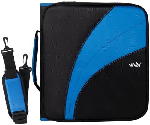 Amazon.com : ViVin Zipper Binder 2 Inch O-Ring, 450 Sheet Capacity, 5 ...