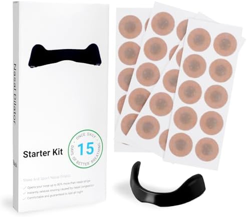 QJS Nasal Strips Starter Kit(20 Count, Black) ，Nasal Strips for Snoring ...