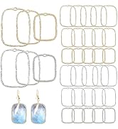 Amazon.com: CHGCRAFT 48Pcs 8Styles Alloy Open Back Bezel Pendants ...