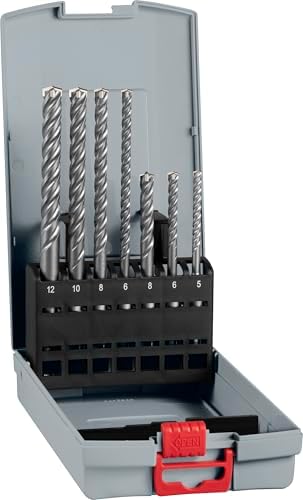 Bosch 7X PRO SDS plus-5X Hammer Drill Bit Set (for Concrete, Lime and ...