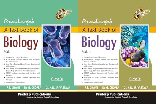 Pradeep's: A Text Book of Biology for Class 11 - Vol 1 & 2 - Combo Set ...