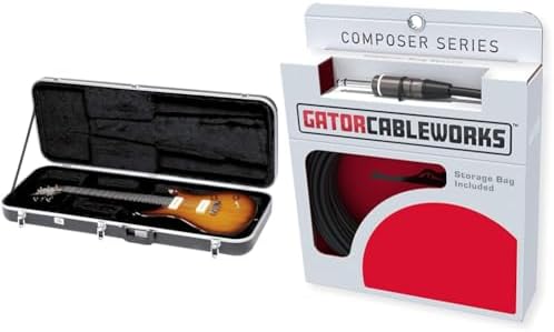 Amazon.com: Gator Cases Deluxe Molded Electric Guitar Case & Cableworks ...